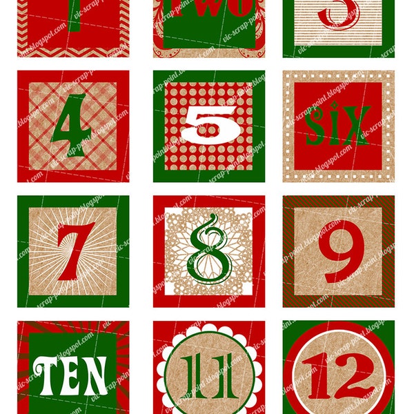 Advent Numbers - Etsy