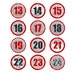 Printable DECEMBER DAILY NUMBERS: 2, 1.5 and 1 Inch Circles, Advent ...