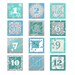 Printable DECEMBER DAILY NUMBERS Squares 2, 1.5, 1 and 0.75 Inch ...