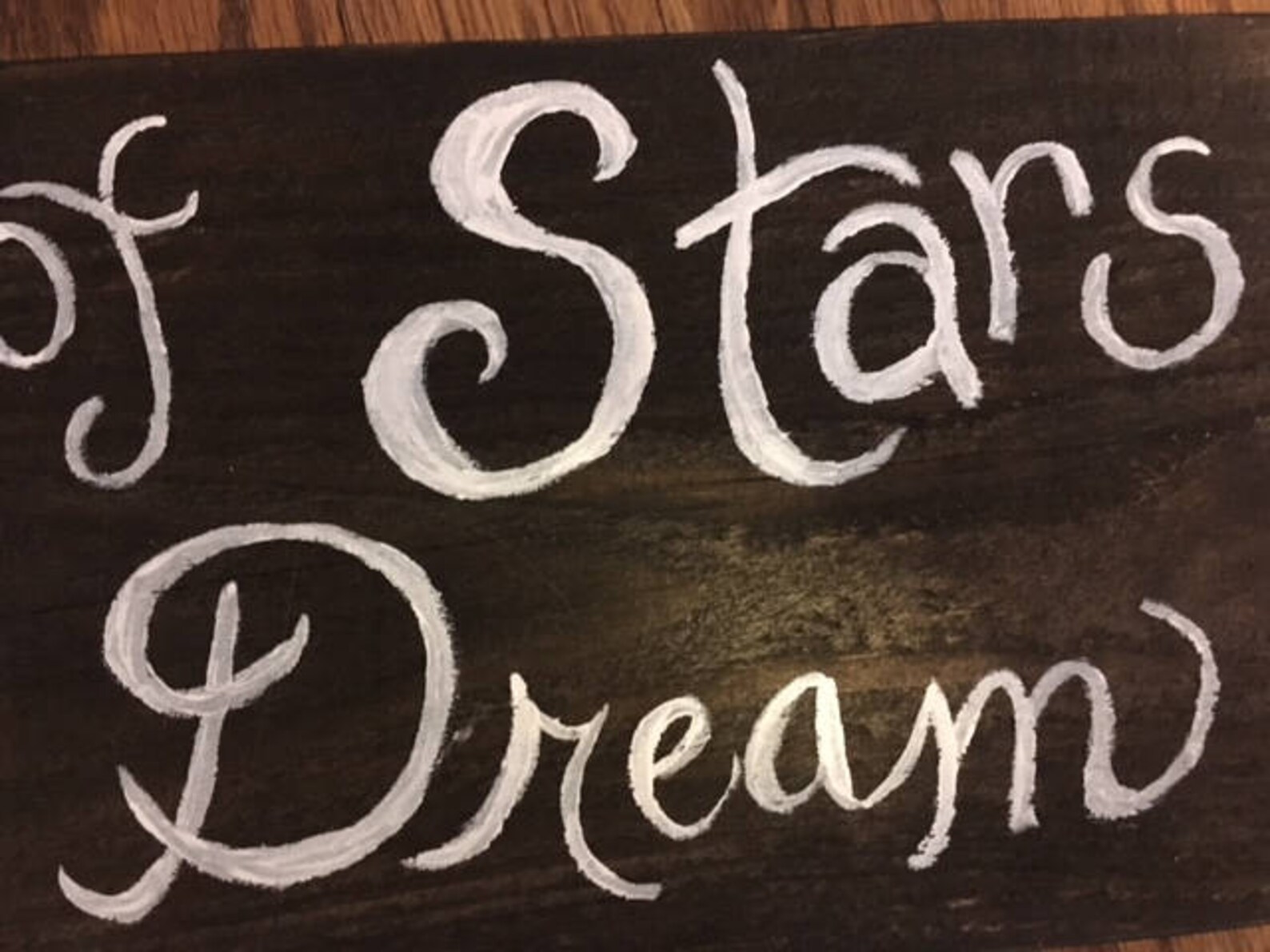 The Sight of Stars Makes Me Dream Van Gogh Quote Hand-painted on ...