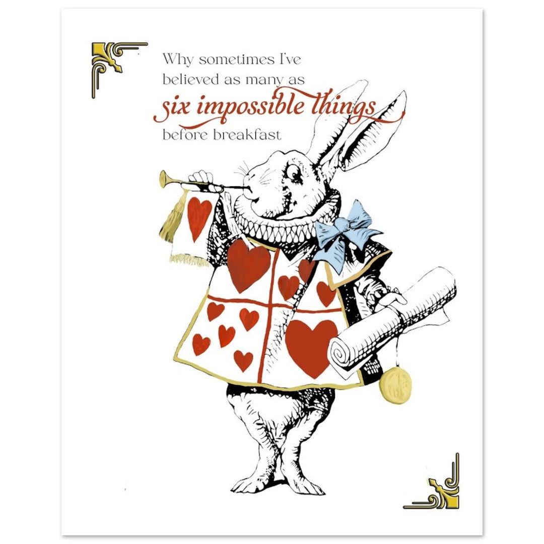 Alice in Wonderland White Rabbit Print: John Tenniel Art - Etsy