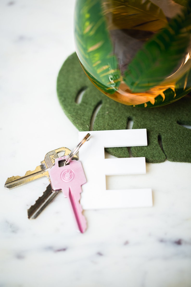 Acrylic Initial Keychain Alphabet Keychain Personalized - Etsy UK