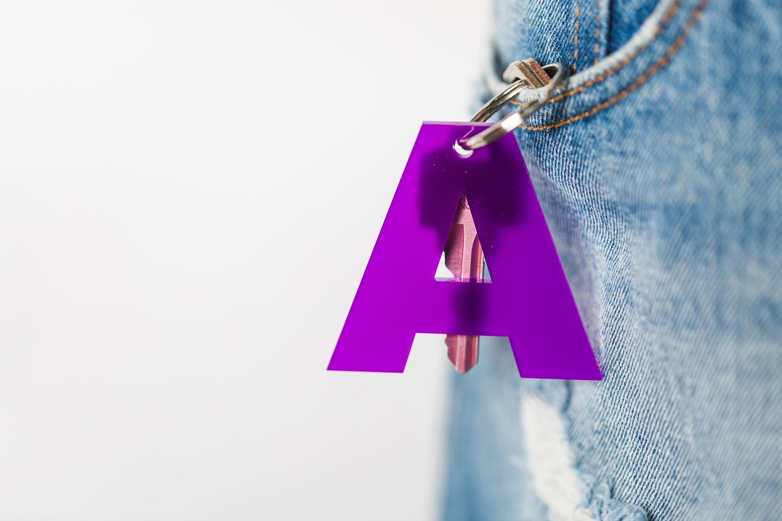 Acrylic Alphabet Keychain Initial Keychain Personalized | Etsy