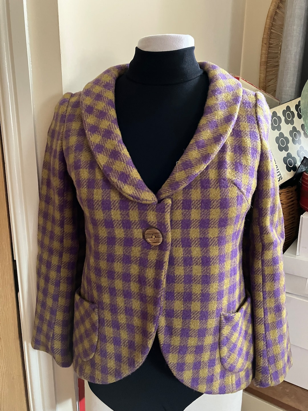 Vintage 70s Mary Quant Checked Jacket. - Etsy