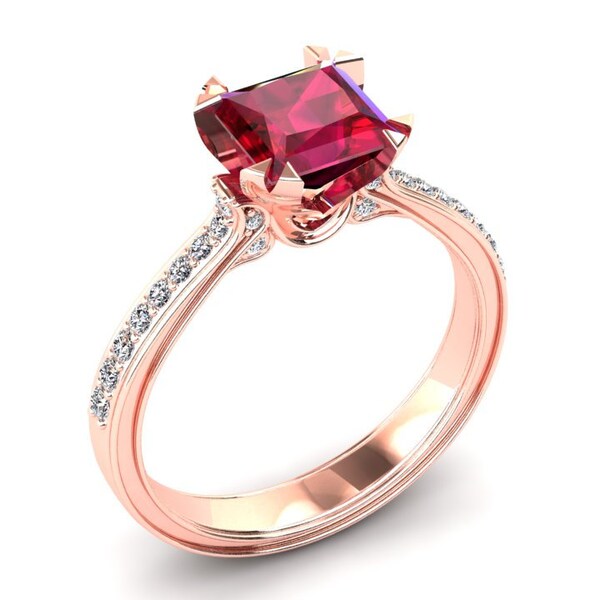Princess Cut Ruby - Etsy
