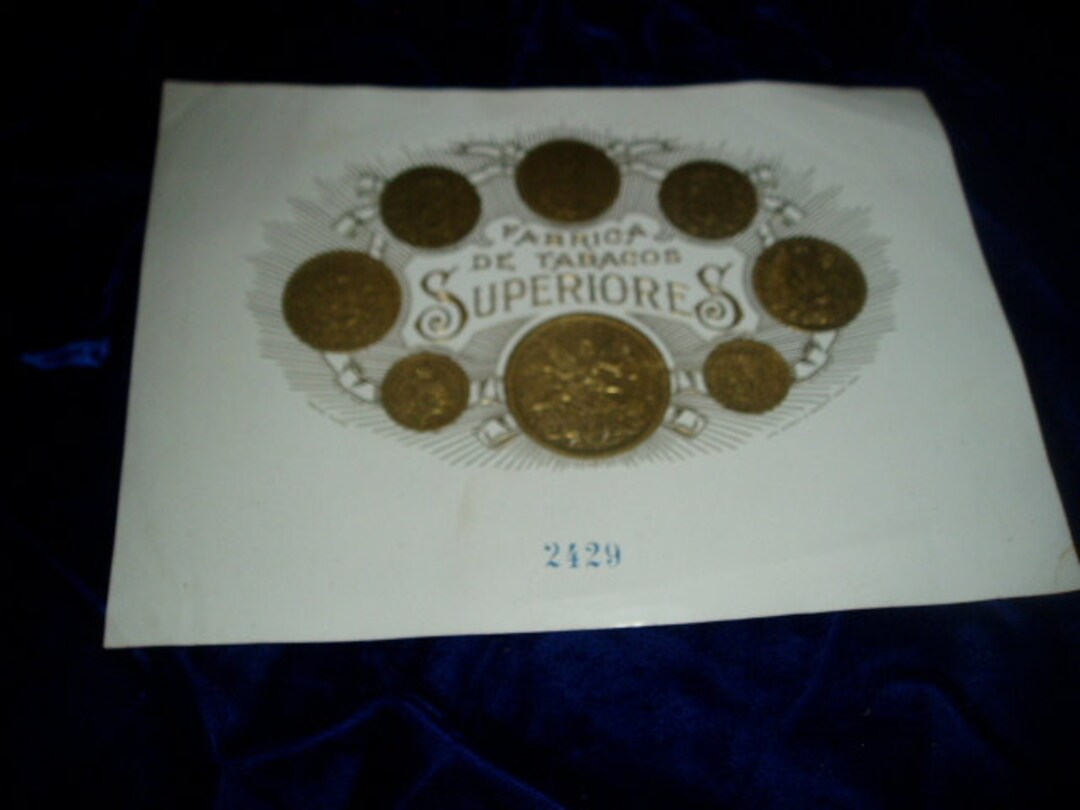 1800's Embossed Gold Coins Sample Cigar Label Original - Etsy