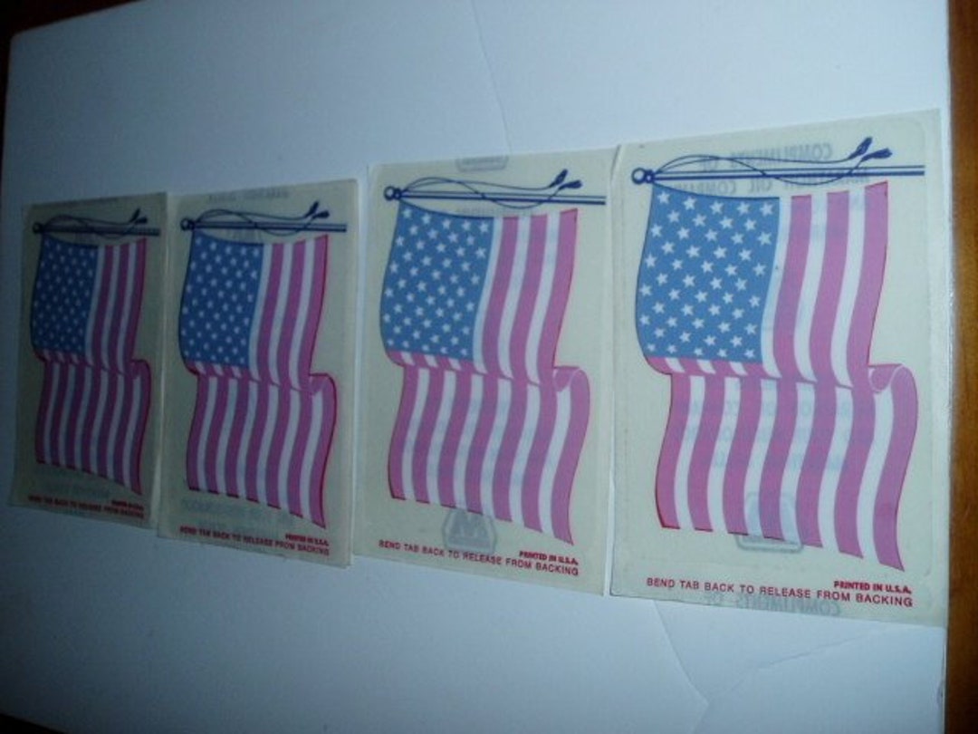 Advertising MARATHON OIL Decals USA Flag 50's Mid Century Promotion - Etsy