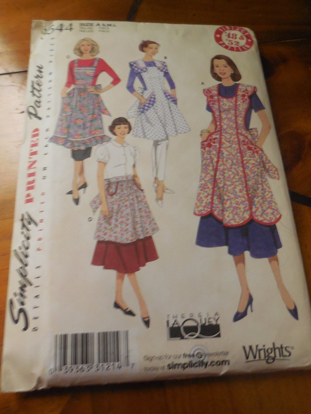 Vintage 40's 50's Style Apron Sewing Pattern Simplicity 3544 New - Etsy