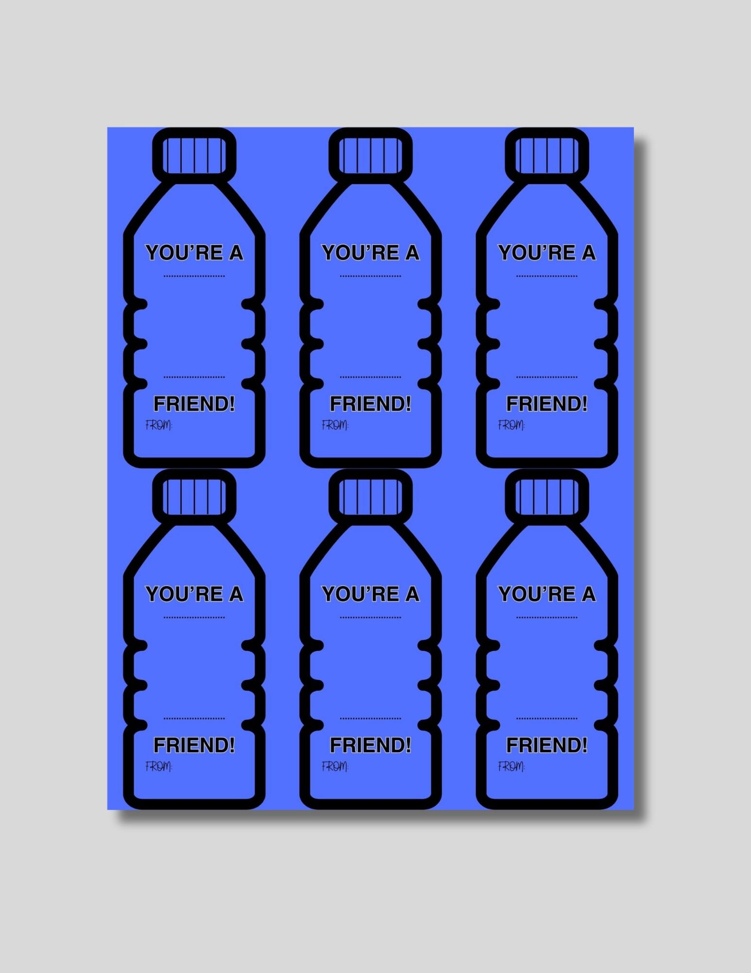 You're a PRIME Friend PRIME DRINK Mix Valentines Cards Printable ...