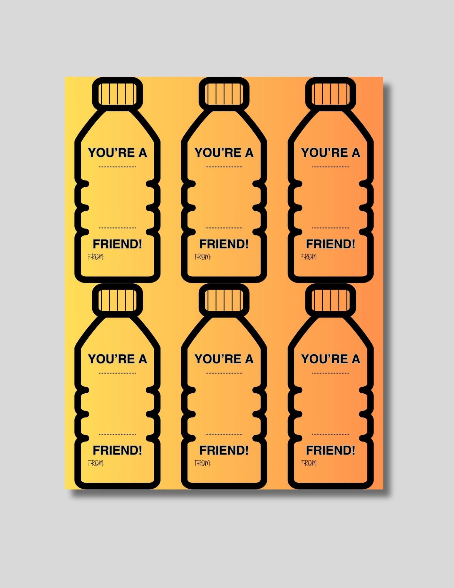 You're a PRIME Friend PRIME DRINK Mix Valentines Cards Printable ...