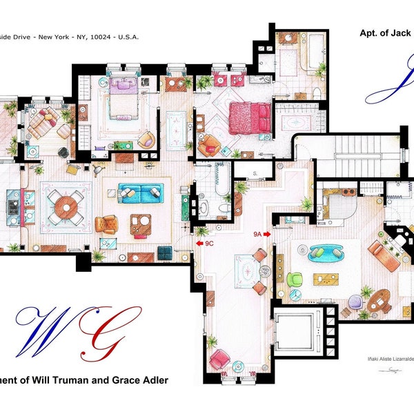 Richard Castle Apartment Blueprint, Rick Castle & Kate Beckett, Gift ...