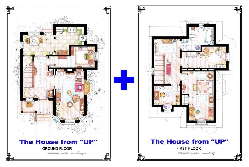 The House of Carl & Ellie From "up" - Two Individual Floorplans - Etsy