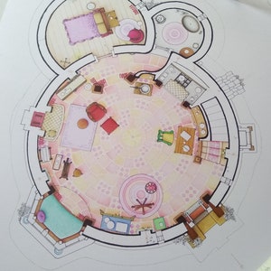 Layout of Rapunzel's Tower From TANGLED - Main Floor - Etsy