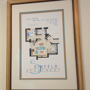 Jerry Seinfeld's Apartment Floorplan From SEINFELD - Etsy