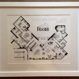 Floorplan of the Apartment From FRASIER - Etsy