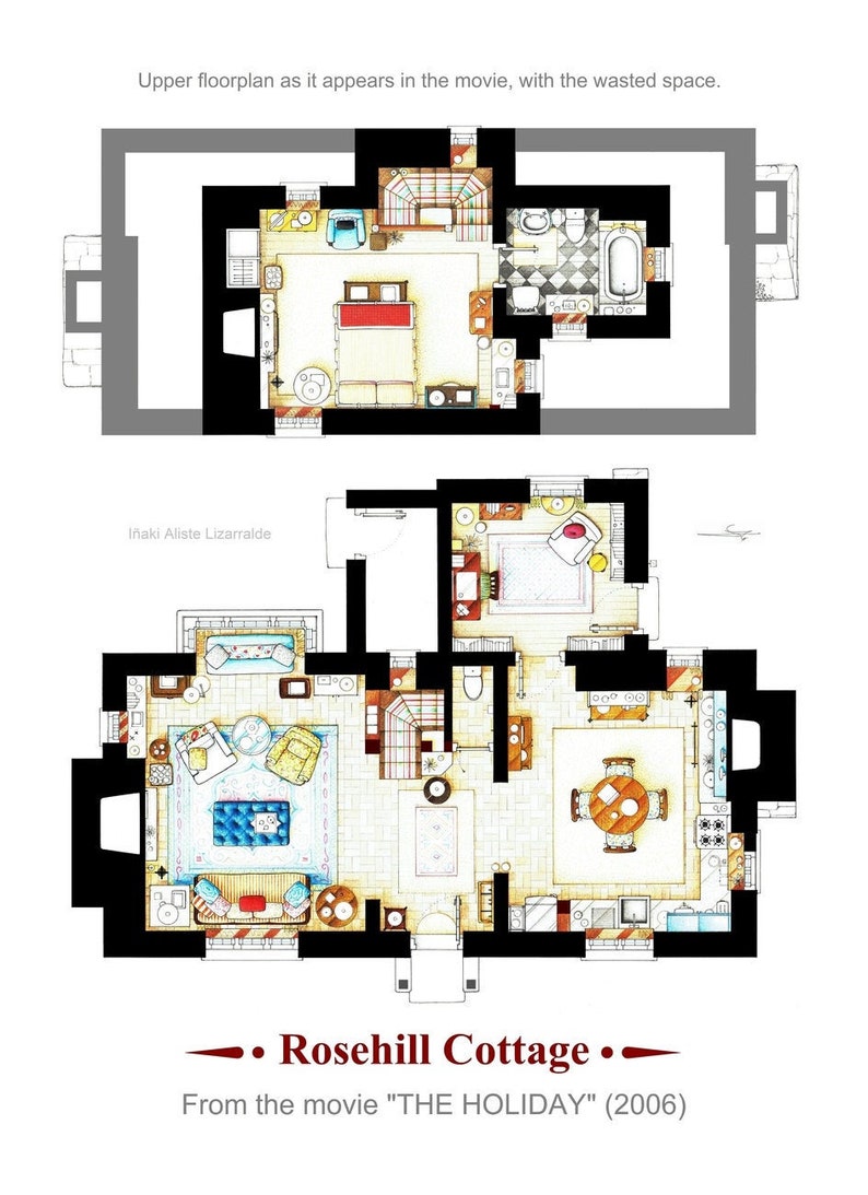 Poster Version of the Rosehill Cottage Floorplans From the Movie THE ...