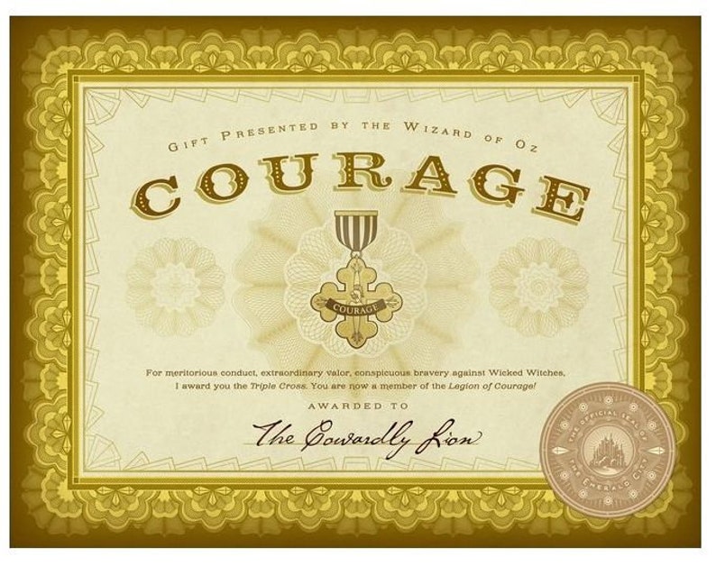 THE WIZARD of OZ Certificate Certifications Diploma - Etsy