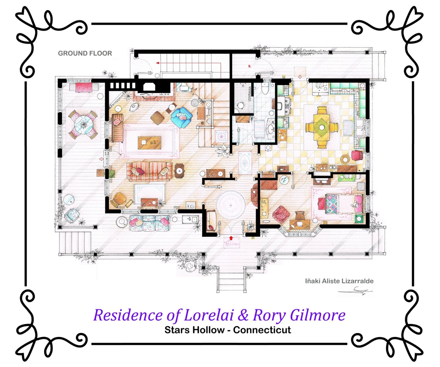 Lorelai and Rory Gilmore's House From GILMORE GIRLS - Individual ...