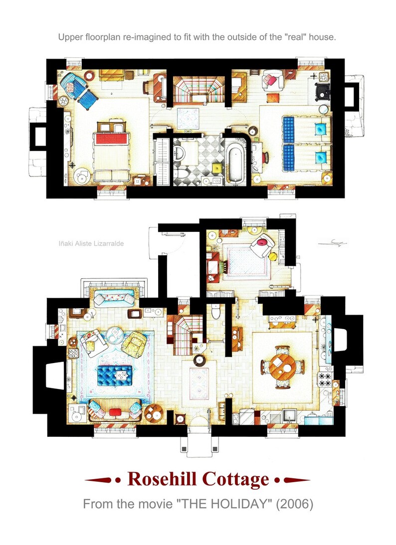 Poster Version of the Rosehill Cottage Floorplans From the Movie THE ...