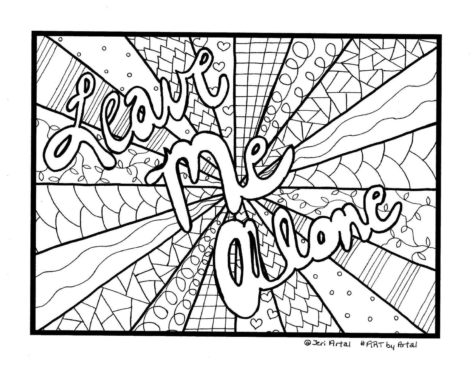 Adult Coloring Page With Snarky Phrase leave Me Alone Quote - Etsy