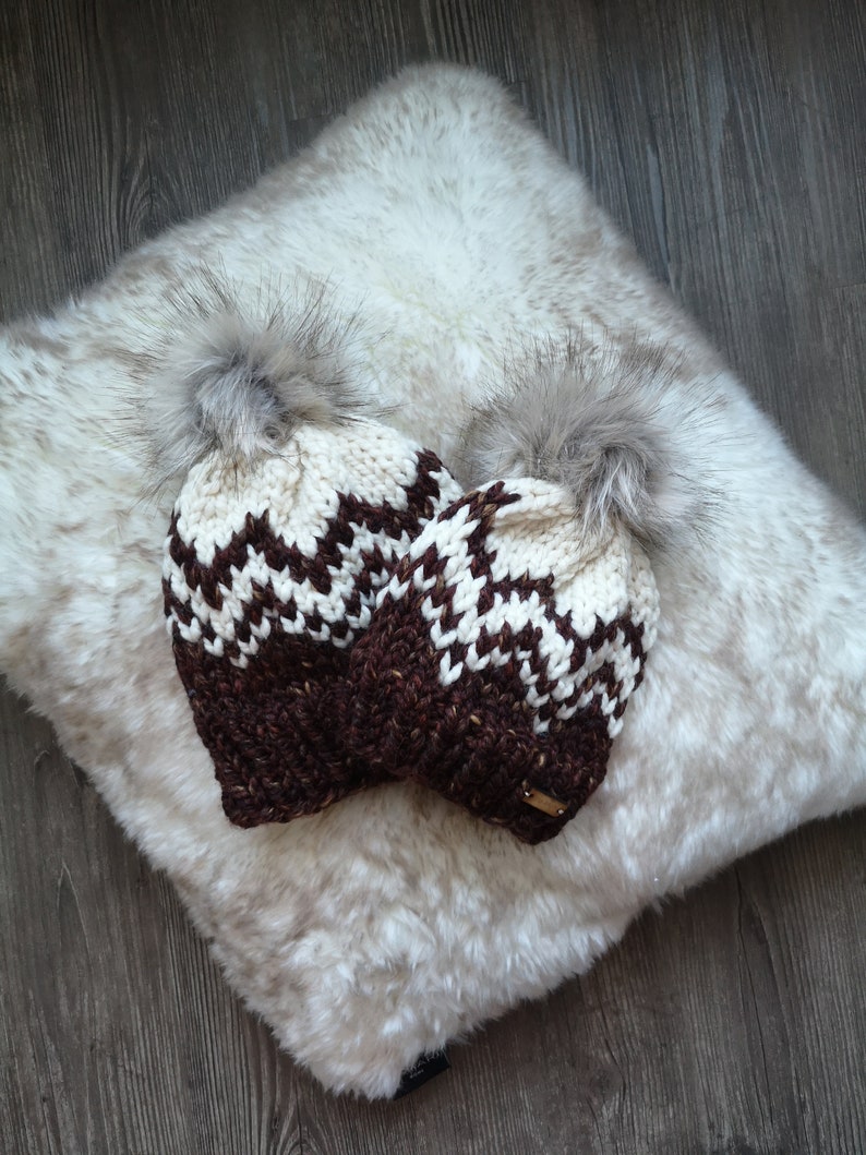 Faded Chevron Classic Toque Knitting PATTERN pattern | Etsy