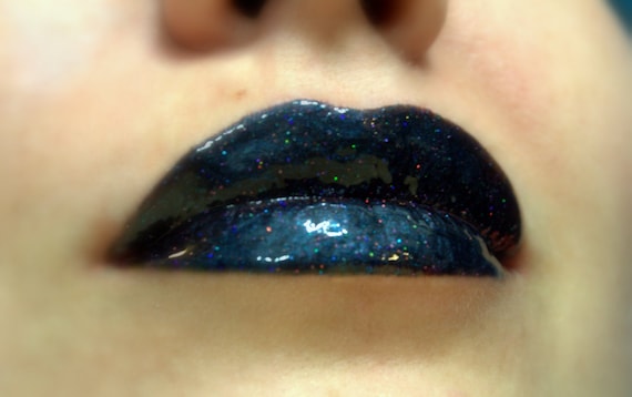 Blue Glitter Lips