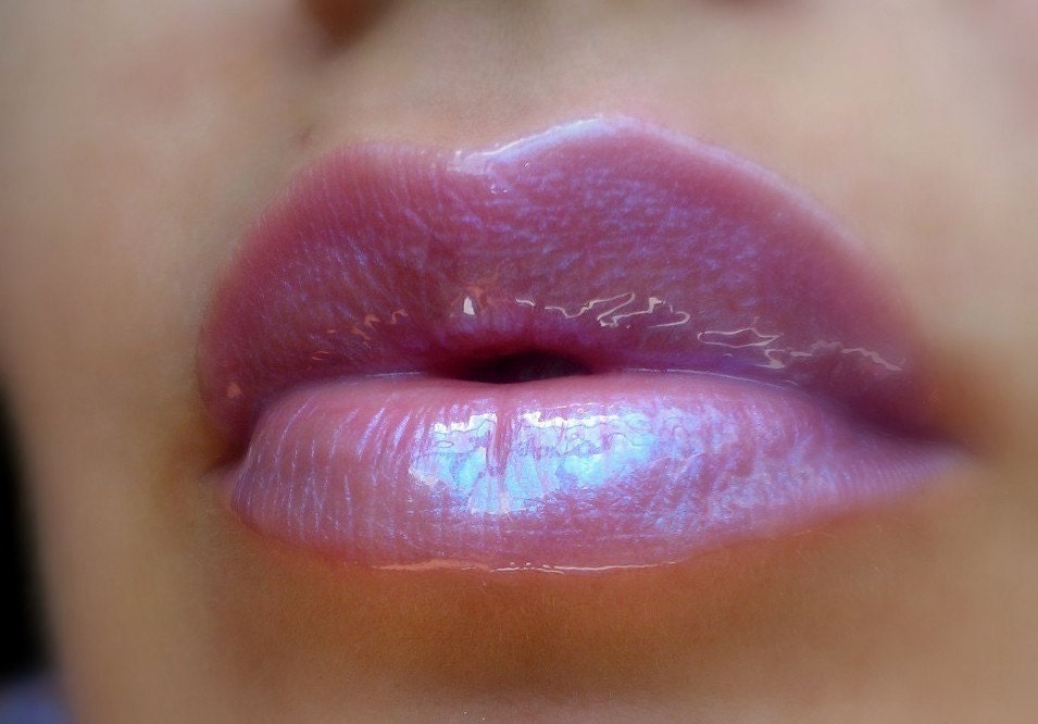 Luna Blue Clear Sheer Opalescent Lip Gloss With Blue Etsy