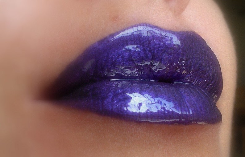 Deep Purple Dark Metallic Purple Lip Gloss Vegan Gluten - Etsy