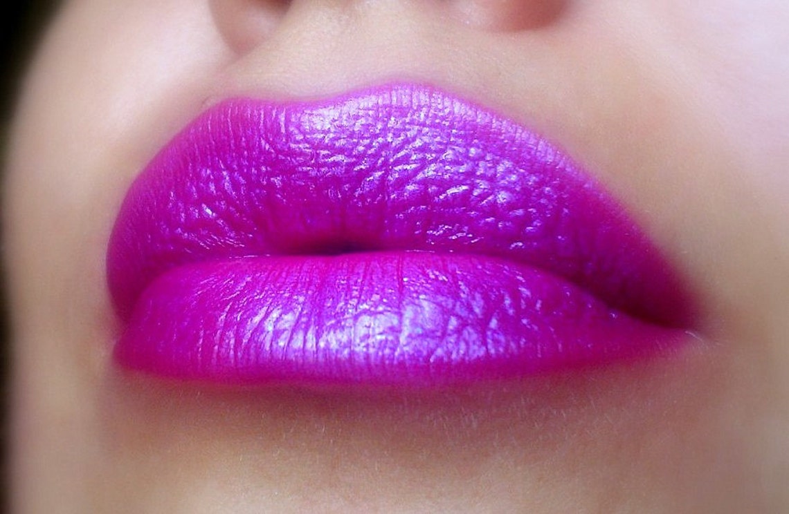 Fierce Magenta Pink With Blue Shimmer Bright Lipstick - Etsy