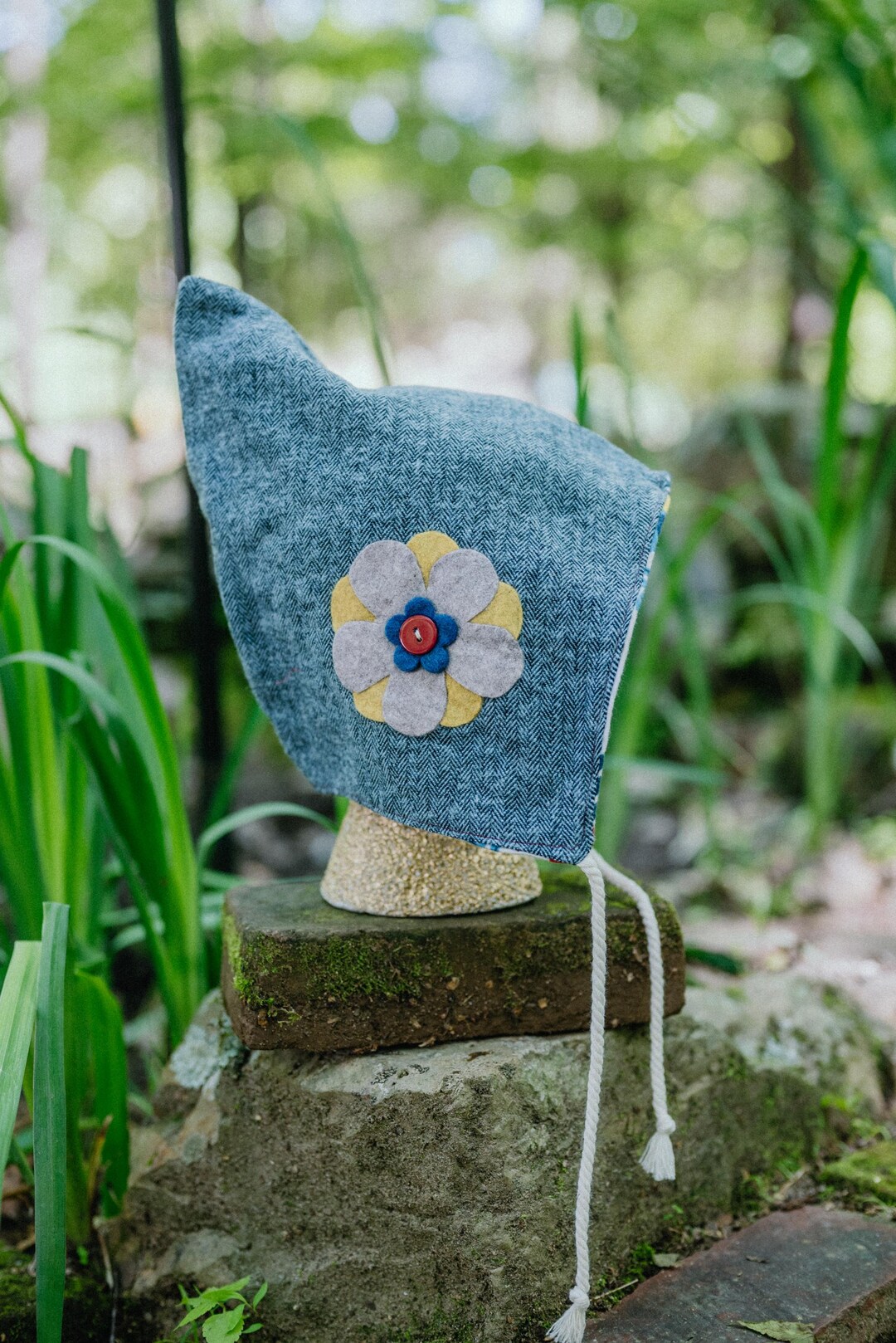 Whimsical Gnome Hat - Pixie Bonnet - Upcycled Fashion - Woodland Style ...