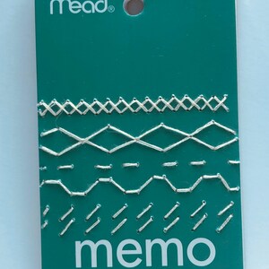 Set of Embroidered Memo Notebook Stitched Notepad Simple | Etsy