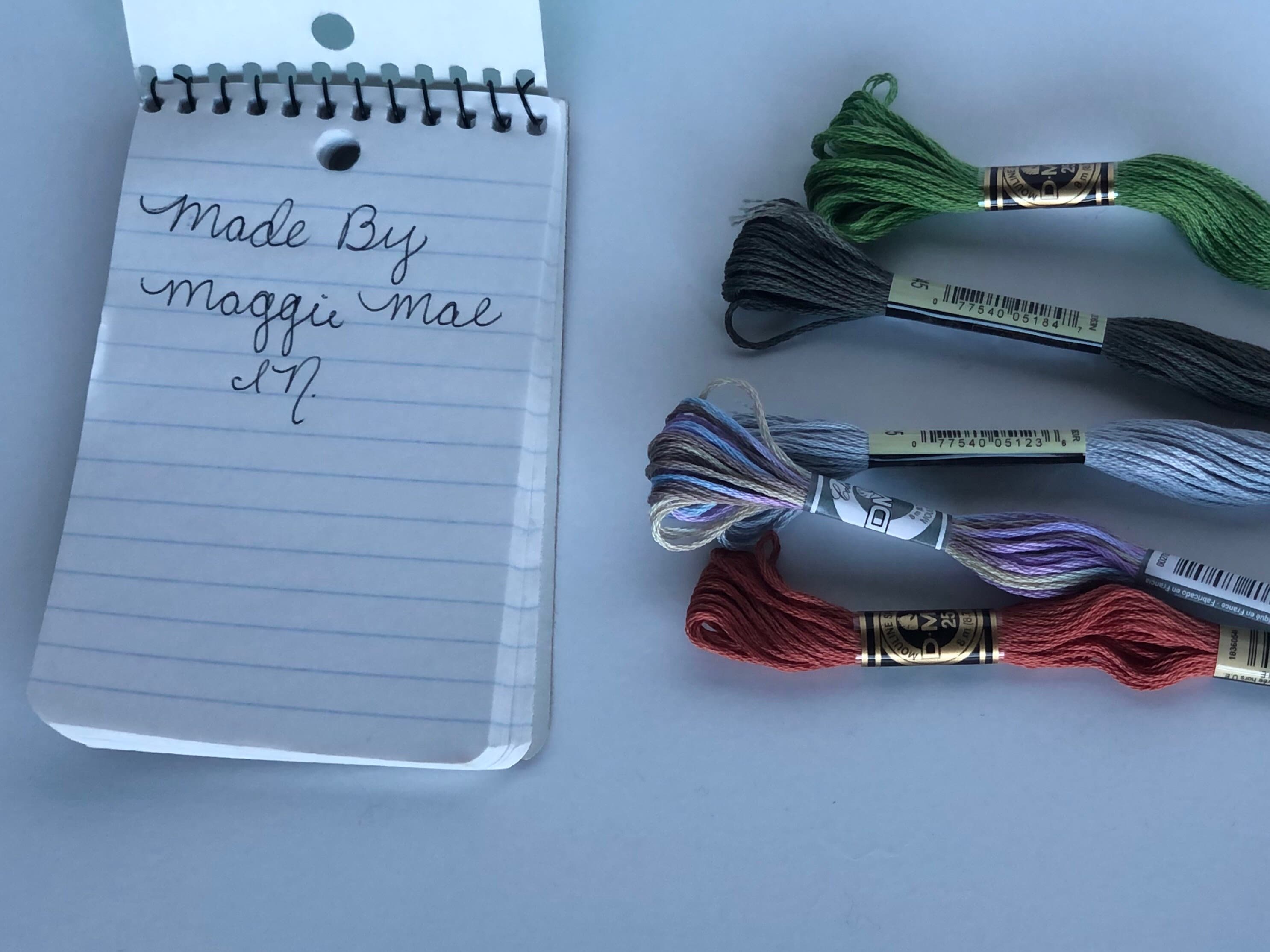 Set of Embroidered Memo Notebook Stitched Notepad Simple Notebook - Etsy