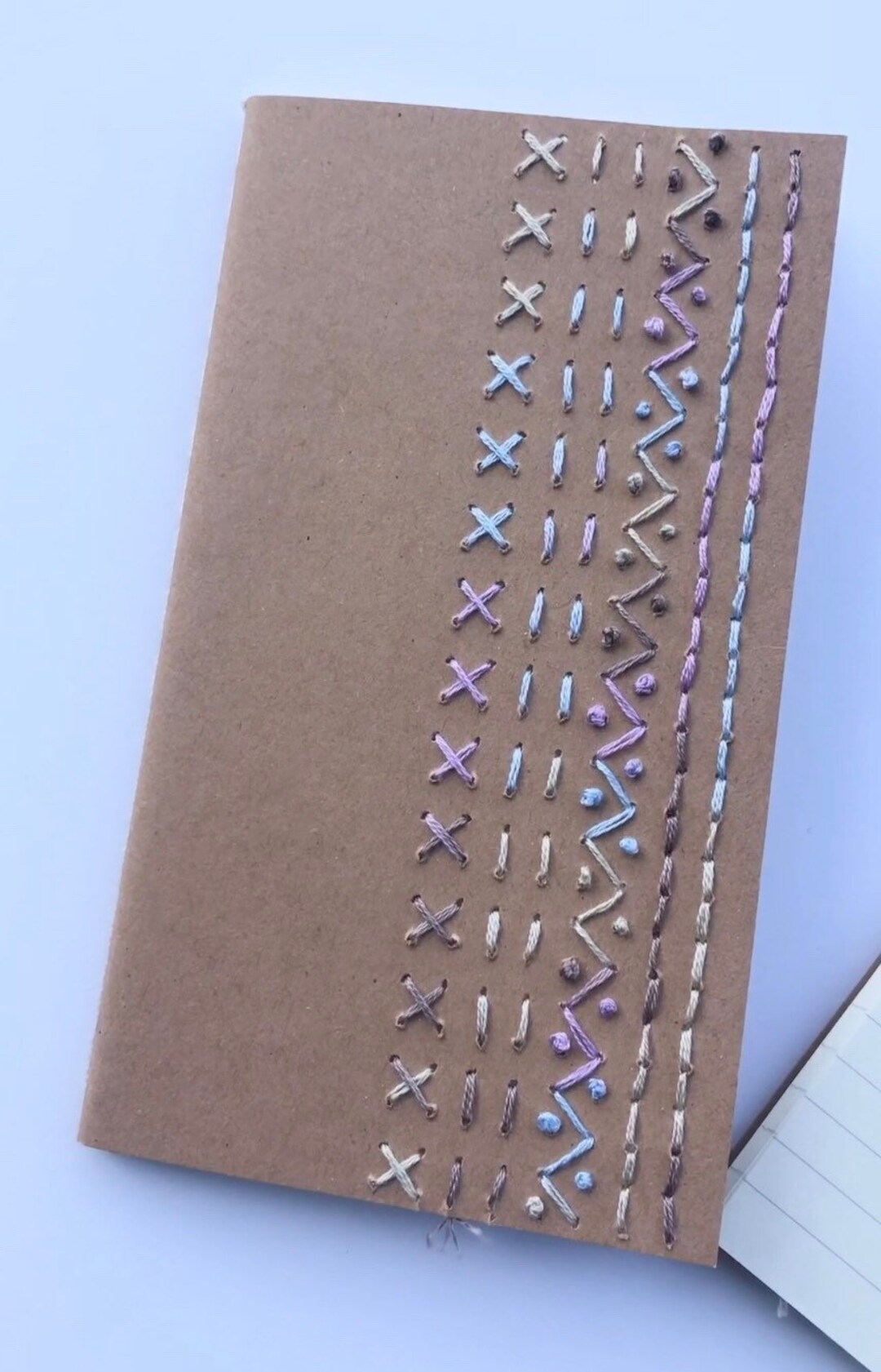 Set of Hand Embroidered Notebooks 3x5.5 Embroidered Journals Unique ...