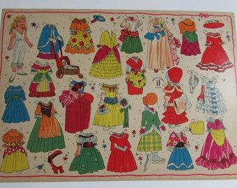 REDUCED Vintage Danish Uncut Paper Doll If Paper Doll Made in - Etsy