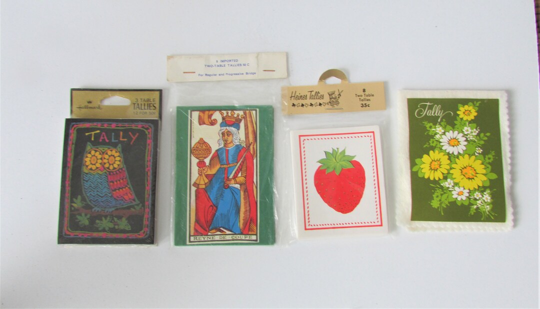 Bridge Tally Score Cards From Hallmark Marcel Schurman Heines Card Game ...