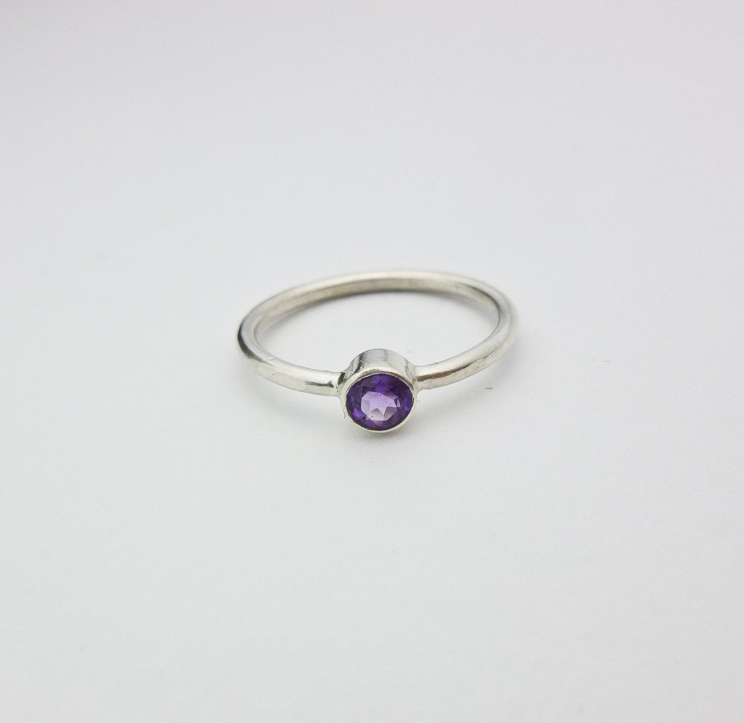 Hand Forged Hammered Texture Sterling Silver Ring With Tube - Etsy