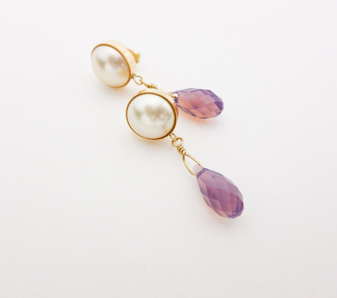 Classic Cyclamen Opal Swarovski Crystal and Swarovski Crystal Pearl ...