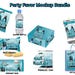 Turquoise Graduation Themed Party Box and Party Favor Treats Wraps ...