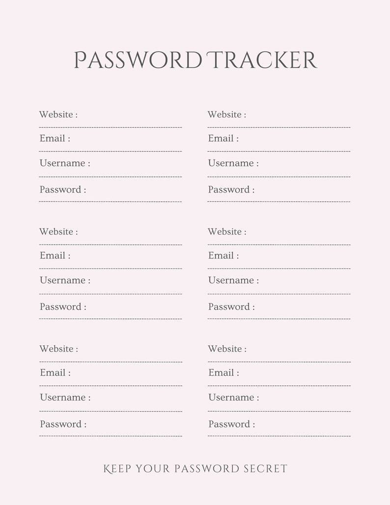 Undated Weekly Planner Printable Columns Monthly Planner - Etsy