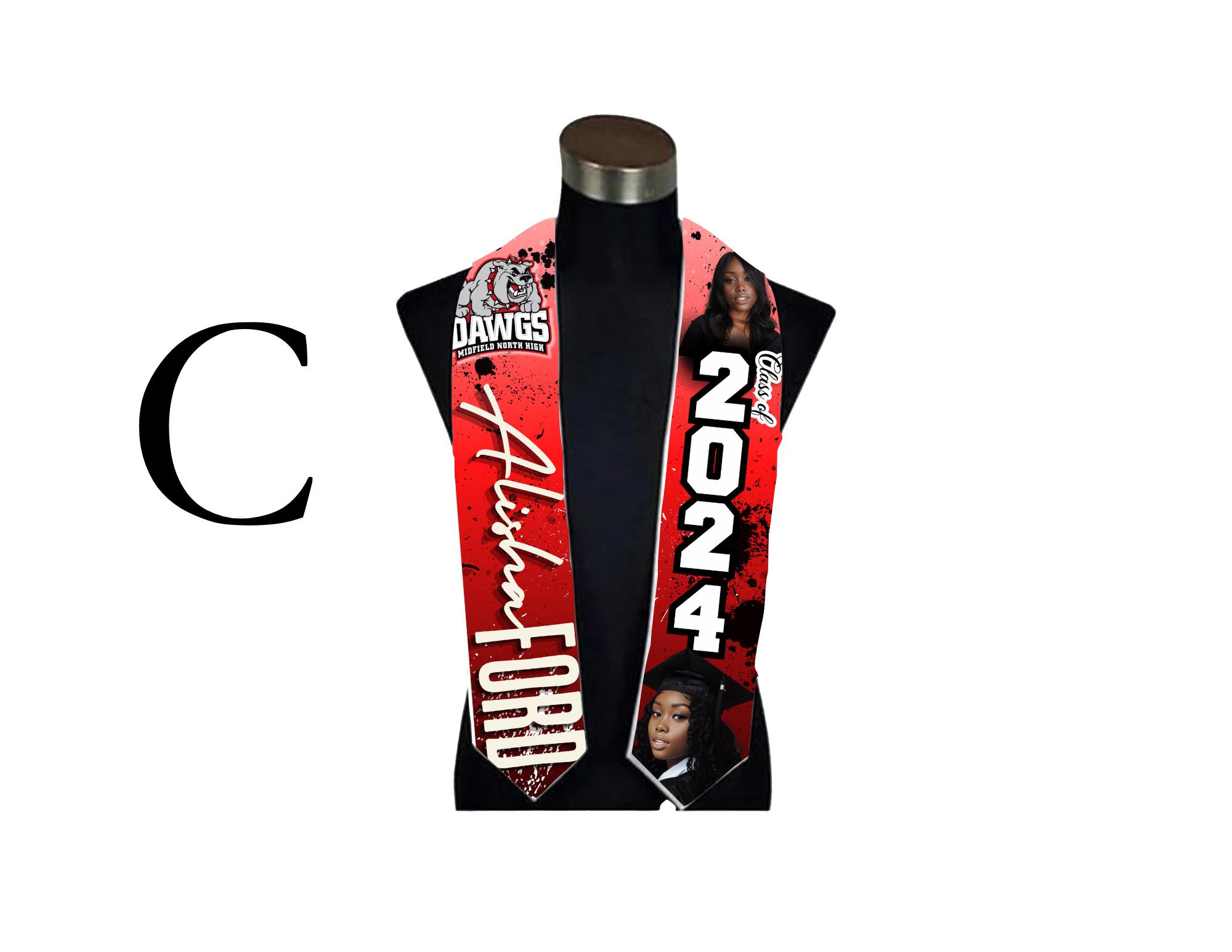 Graduation Stole Mock up for Use With Editable Stole Template Grad ...
