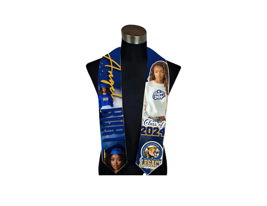Graduation Stole Mock up for Use With Editable Stole Template Grad ...