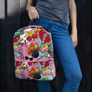 Pink Pop Art Backpack, Back to School, Laptop Bag - Etsy