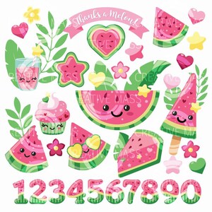 Watermelon Clipart Instant Download Watermelon Graphics - Etsy