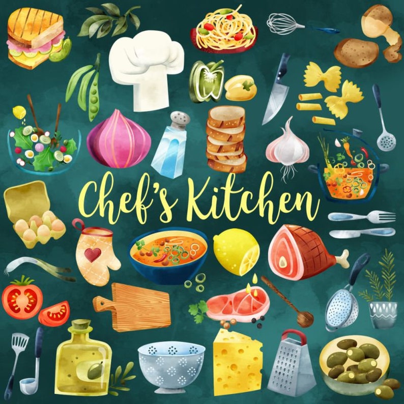 Cooking Clipart Illustration Kitchen Dinner Cooking Illustration Chef ...