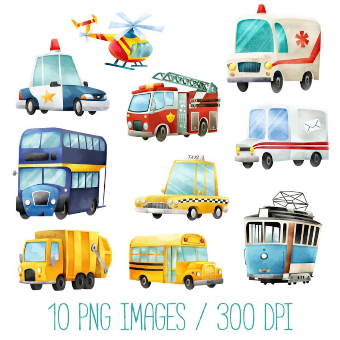 Community Vehicles Clip Art Llustration Community Helpers Vehicles ...