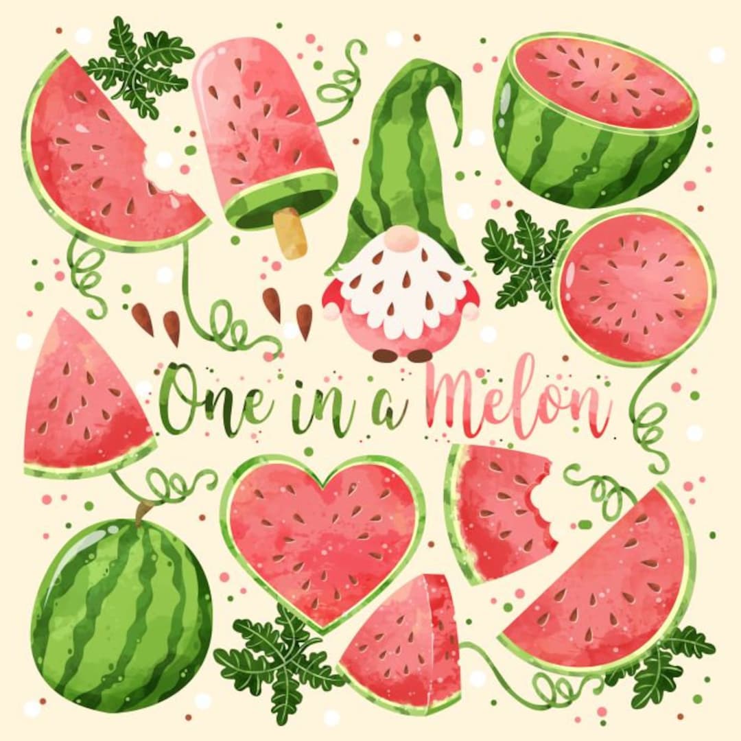 Watermelon Clipart Set: Picnic PNG Graphics (instant Download) - Etsy