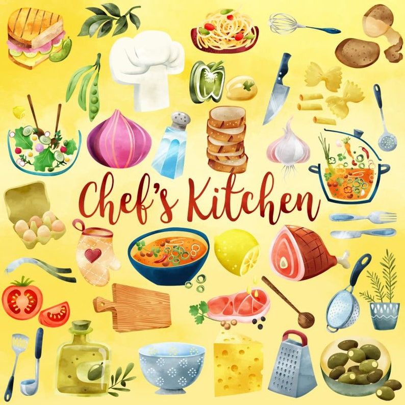 Cooking Clipart Illustration Kitchen Dinner Cooking Illustration Chef ...