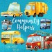 Community Vehicles Clip Art Llustration - Community Helpers Vehicles ...