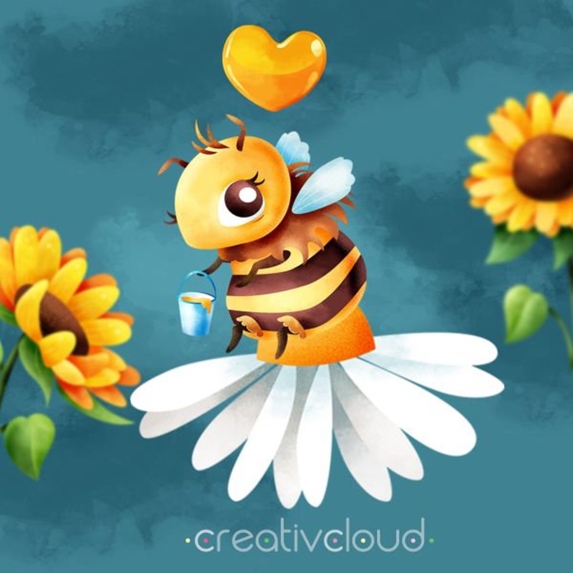 Bee Honey Clipart Illustration Queen Bee Bumble Bee Clipart - Etsy