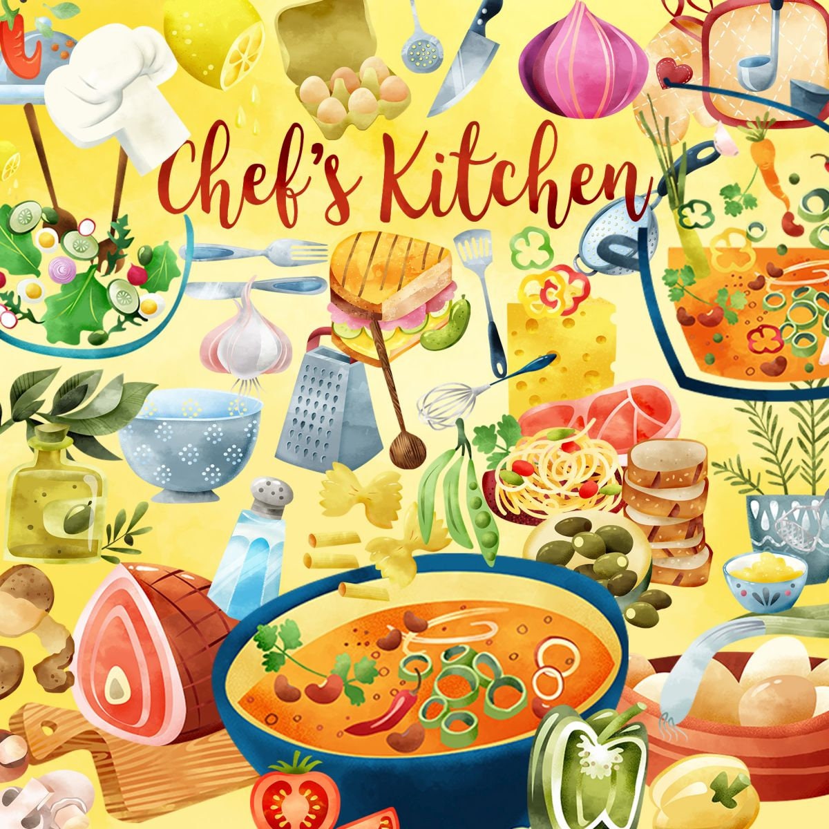 Cooking Clipart Illustration Kitchen Dinner Cooking Illustration Chef ...